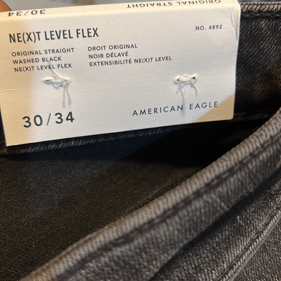 American Eagle Outfitters | Jeans | Nwt American Eagle Next Level Flex Original Straight Black ...